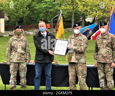 Col. Karen Hobart, garrison commander, and Command Sgt. Maj. Eric ...