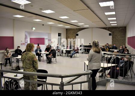 Col. Karen Hobart, garrison commander, and Command Sgt. Maj. Eric ...