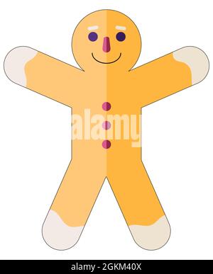 Flat style icon of Christmas stuff for cozy celebrate at home isolated ...