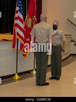 Retired U.S. Marine Corps Maj. Gen. James A. Kessler addresses Marines ...