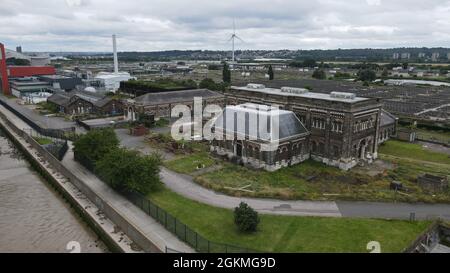 Crossness Sewage Treatment Works on the banks of the River Thames in ...