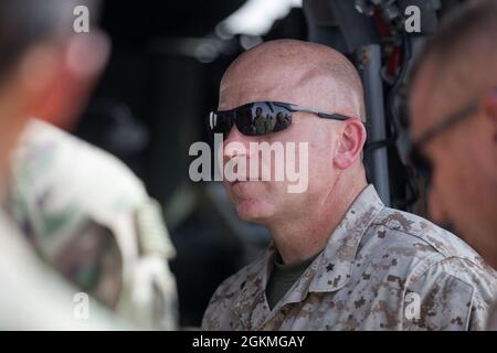 U.S. Marine Brig. Gen. Farrell J. Sullivan, the commander of the Naval Amphibious Task Force 51 ...
