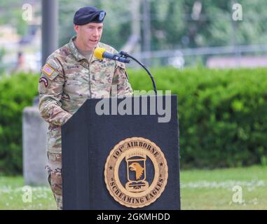 Command Sgt. Maj. Bryan Barker gives his remarks and welcomes the new ...