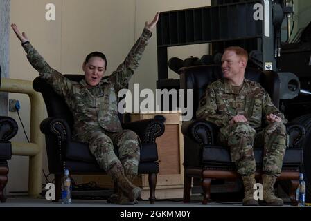 Maj. Lisa DeWalt (right), outgoing 39th Logistics Readiness Squadron ...