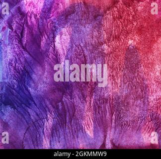 Colorful blue violet pink watercolor wet brush paint liquid background ...