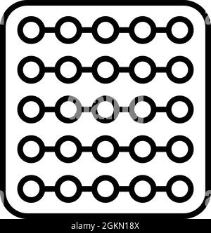 Bubble fidget icon outline vector. Popit toy. Sensory game color flat ...