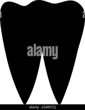 Tooth Icon. Black Stencil Design. Vector Illustration Stock Vector ...