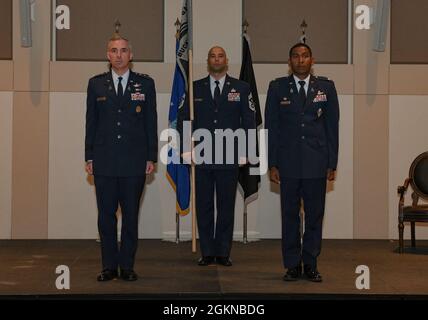 Col. Marcus Jackson, Buckley Garrison commander, and his family pose ...