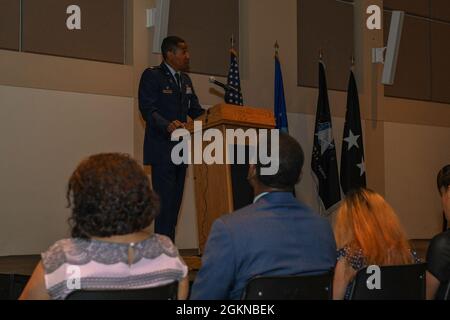 Col. Marcus Jackson, Buckley Garrison commander, and his family pose ...