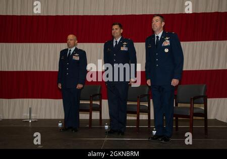 Col. David Chauvin, Chief of Staff, Nevada Air National Guard, passes ...