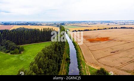 Aerial view of the Dog and Duck Leisure Park, Plucks Gutter, Kent Stock ...