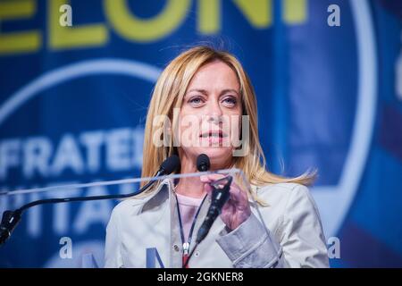 Catanzaro, Italia. 14th Sep, 2021. Giorgia Meloni durante Giorgia ...