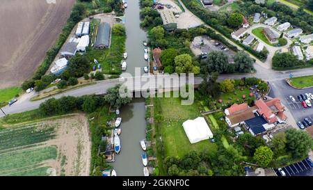 Aerial view of the Dog and Duck Leisure Park, Plucks Gutter, Kent Stock ...