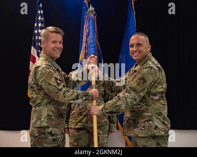 Col. Brian Backman, outgoing 379th Expeditionary Operations Group ...