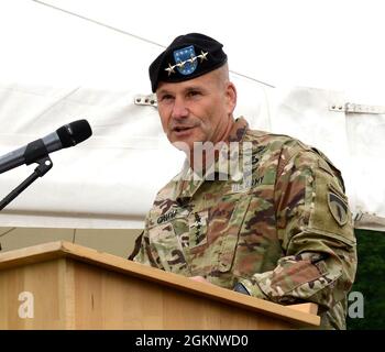 U.S. Army Gen. Christopher G. Cavoli (center left), U.S. Army Europe ...