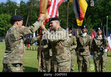 Col. Douglas Levien, deputy commander, left, and Sgt. Major. Jason ...