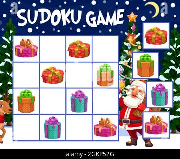 Christmas deer. Square maze. Game for kids. Puzzle for children ...