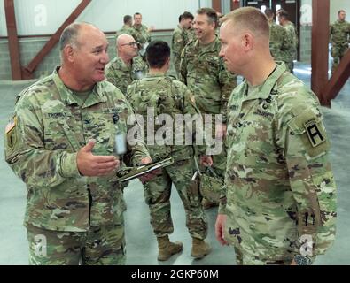 Col. Eric Beaty, commander of the 177th Armored Brigade, First Army ...