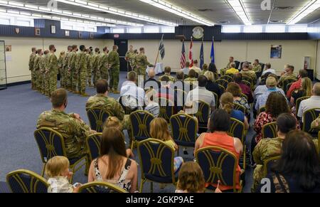 Lt. Col. Travis Kennebeck, 10th Space Warning Squadron commander, gives ...