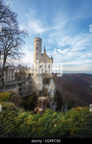 Schloss Lichtenstein Castle Germany Baden-Wuerttemberg Swabian Alb ...