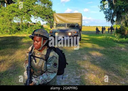 The MSN-7 mobile air traffic control tower is deployed from a Humvee ...
