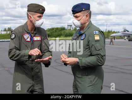 Finnish Air Force Lt. Col. Inka Niskanen, the commanding officer of ...