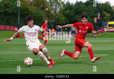 Liverpool's Milos Kerkez during a training session at the AXA Training ...