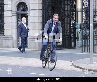 Fianna Fail's Jim O'Callaghan leaving the Convention Centre Dublin ...