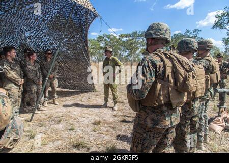 Australian Army Gen. Angus Campbell, center, Chief of the Defence Force ...