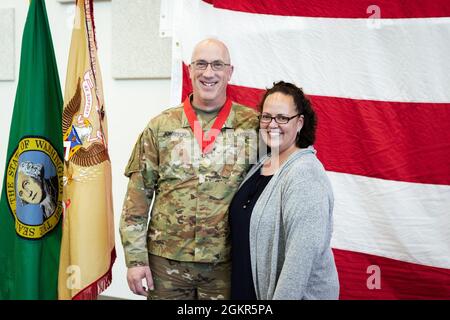 Col. Kristin Derda, Operations Officer, Joint Force Headquarters, gives ...