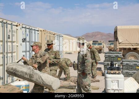 Soldiers with the 1st Battalion, 635th Armored Regiment, Kansas Army ...