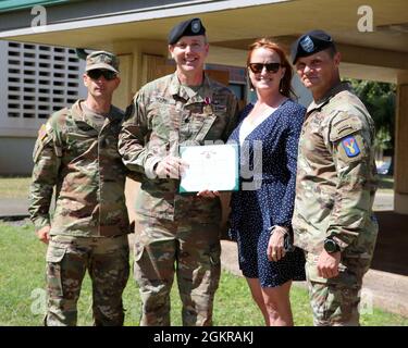 Col. Ryan O'Connor of the 196th Infantry Brigade gives remarks at the ...