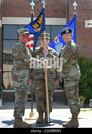 Col. Katrina Stephens, 66th Air Base Group commander, and Chief Master ...