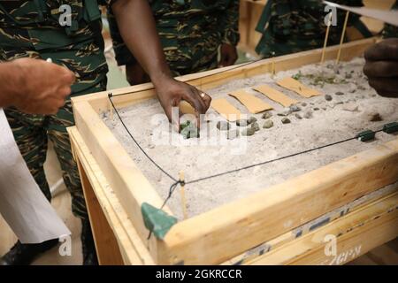 Members of the Guyana Defence Force (GDF) observe joint parachute ...
