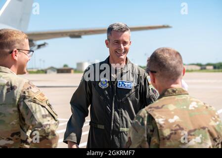 Col. Richard Tanner, 22nd Air Refueling Wing commander, left, and Lt ...