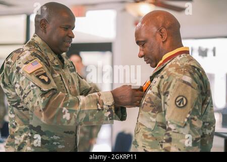 Command Sgt. Maj. Lonnie Gabriel presented The Honorable Order of Saint ...