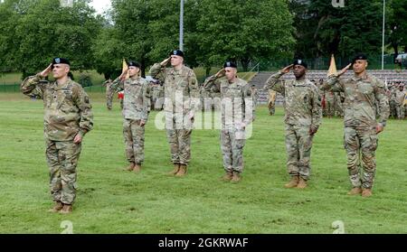 U.S. Army Col. Angel R. Estrada, 16th Sustainment Brigade commander ...