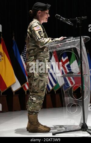 MONS, Belgium – Col. Kathy Spangler, left, commander of the SHAPE ...