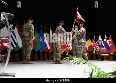 MONS, Belgium – Col. Kathy Spangler, left, commander of the SHAPE ...