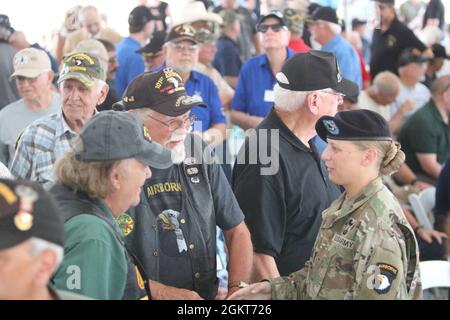 Command Sergeant Major Veronica Knapp, the 101st Airborne Division (Air Assault) senior enlisted ...