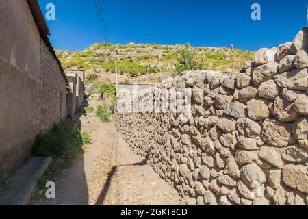 Poor houses in Cabanaconde village, Peru Stock Photo - Alamy
