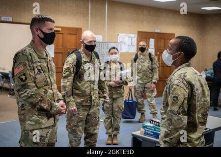 Brig. Gen. Joel Vowell, commanding general, U.S. Army Japan, conducts a ...