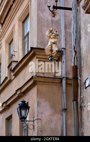 The clown hangs on a rope Stock Photo - Alamy