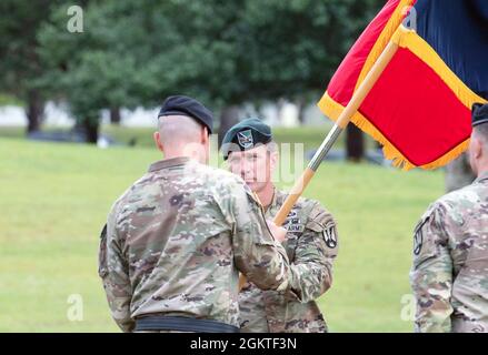 Col. Kent G. Solheim, 165th Infantry Brigade commander, speaks during a ...