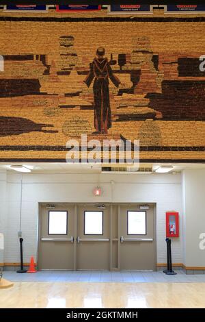 The details of mural and designs made by corns decorating the interior ...