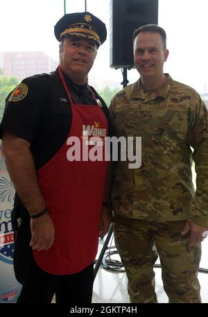 Philadelphia Fire Commissioner Adam Thiel, accompanied by President Joe ...