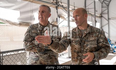 Col. Mason Dula, Special Warfare Training Wing commander, speaks to the ...