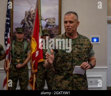 Maj. Gen. Matthew G. Glavy (left) and Sgt. Maj. Howard L. Kreamer ...
