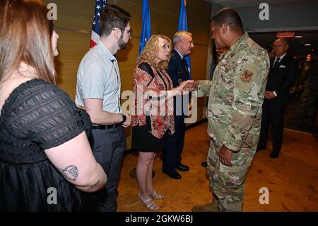 Guests greet Lt. Gen. Timothy Fay, Headquarters Air Force director of ...