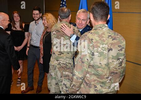 Guests greet Lt. Gen. Timothy Fay, Headquarters Air Force director of ...